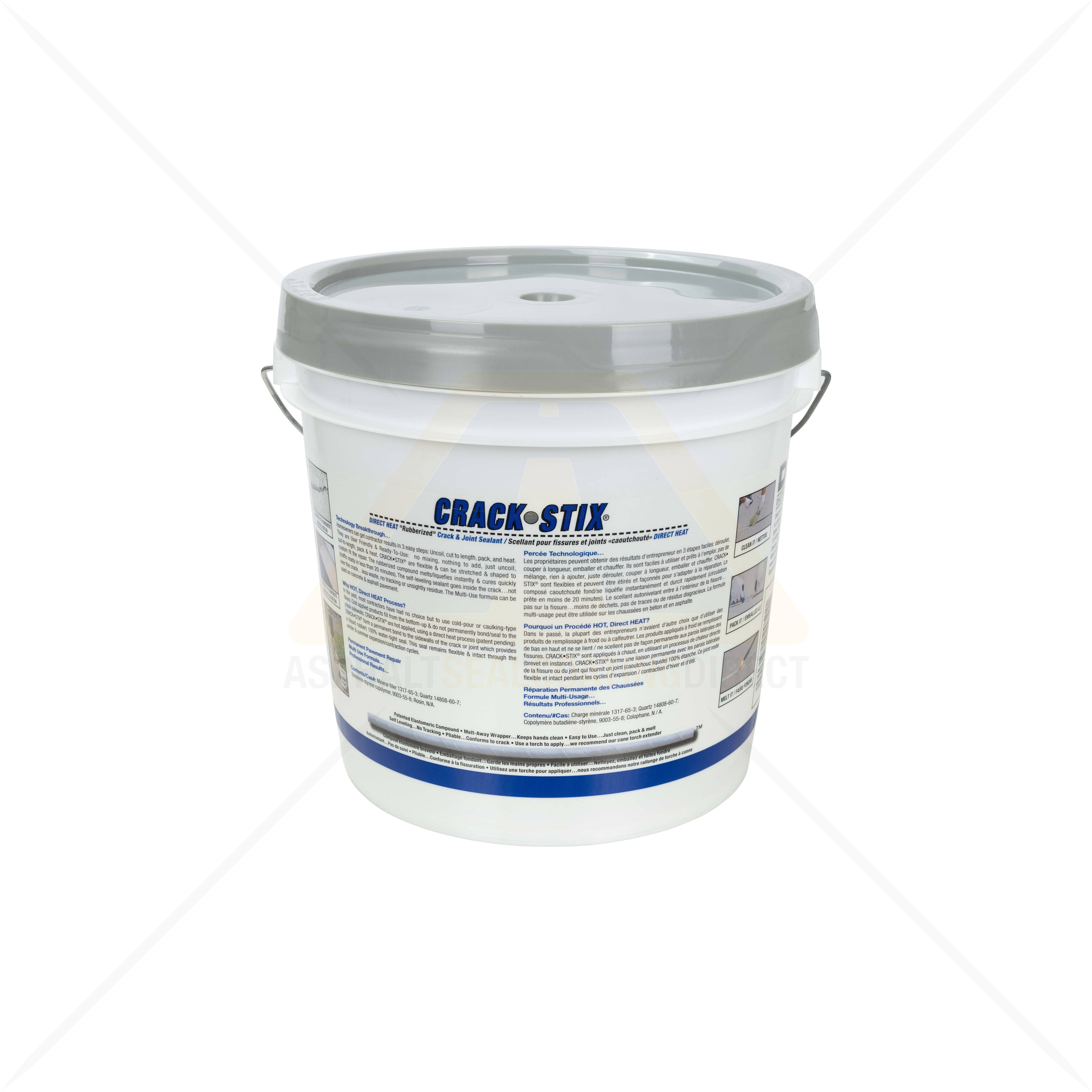 1/2in x 125ft Gray Crack-Stix Bucket: Concrete Crack Repair - 2051 For ...