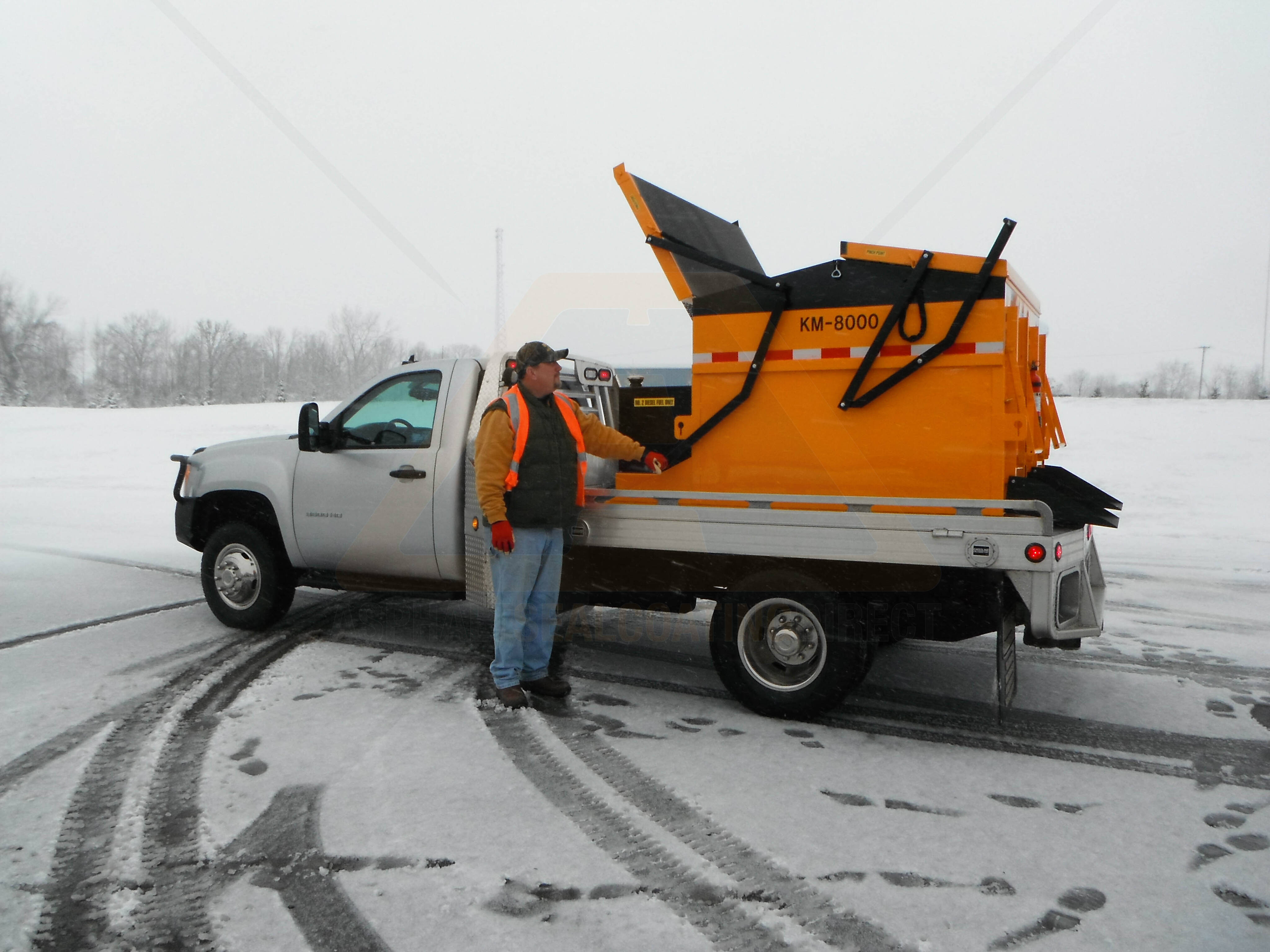 4 Ton BIG A KM-8000 Diesel Asphalt Hot Box Reclaimer Skid Mount For ...