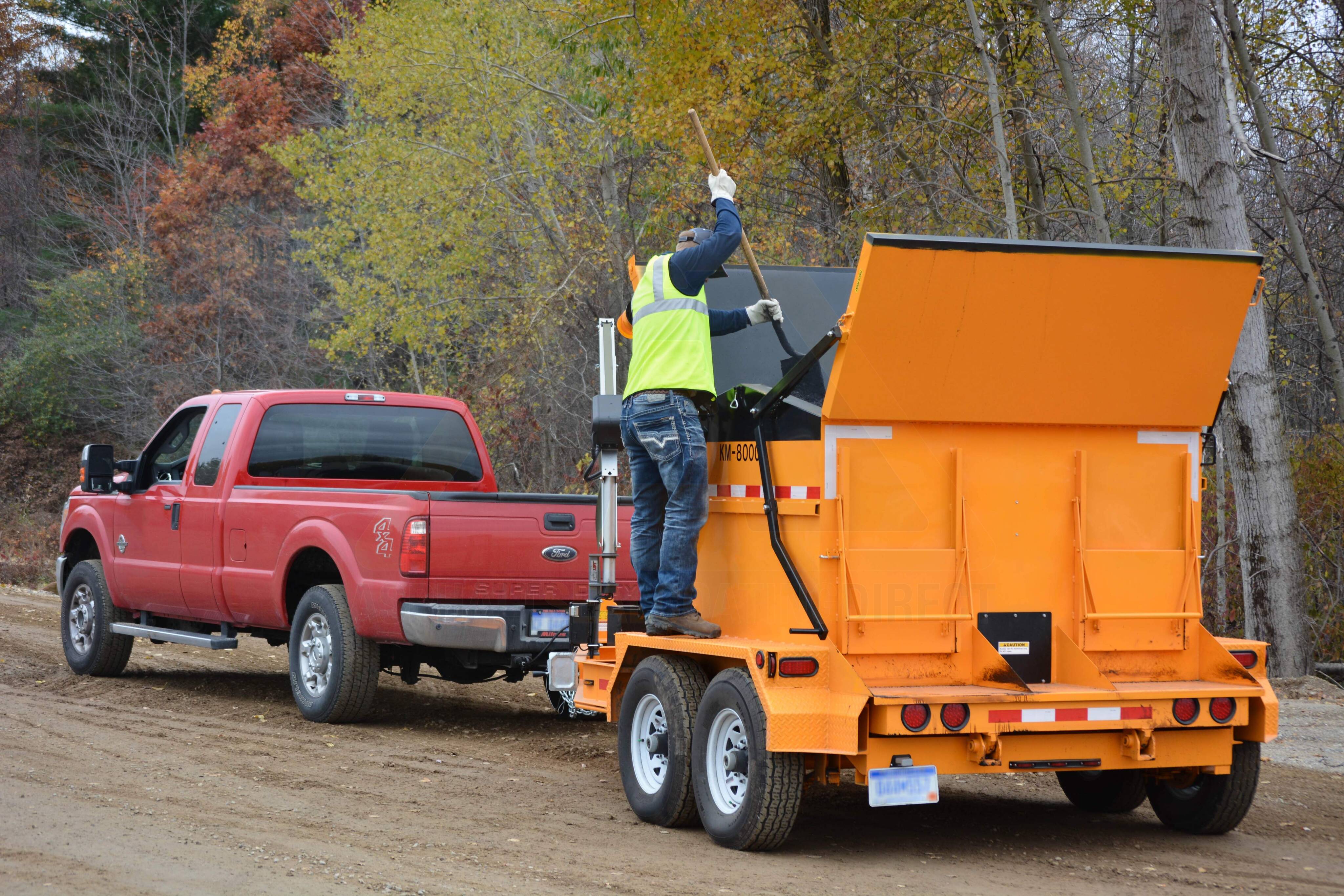 4 Ton BIG A KM-8000T Diesel Heated Asphalt Box Trailer For Sale ...