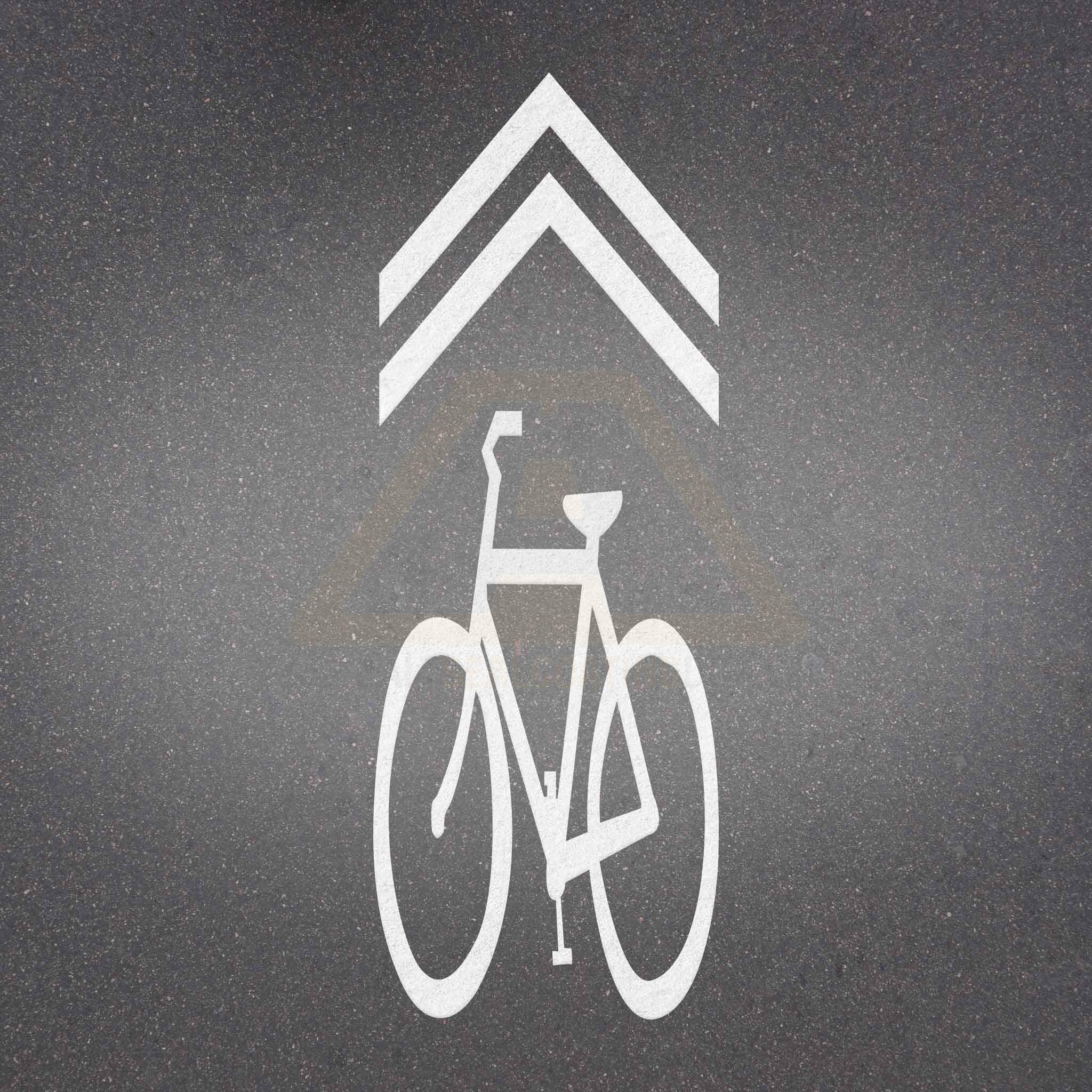 PreMark Bike Lane Preformed Thermoplastic Single Color Stencils For ...