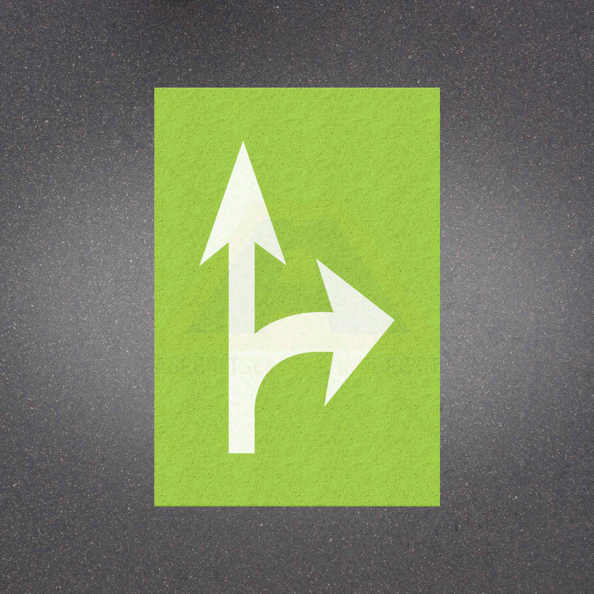 Ennis-Flint PreMark Bike Lane Preformed White on Green Contrast ...