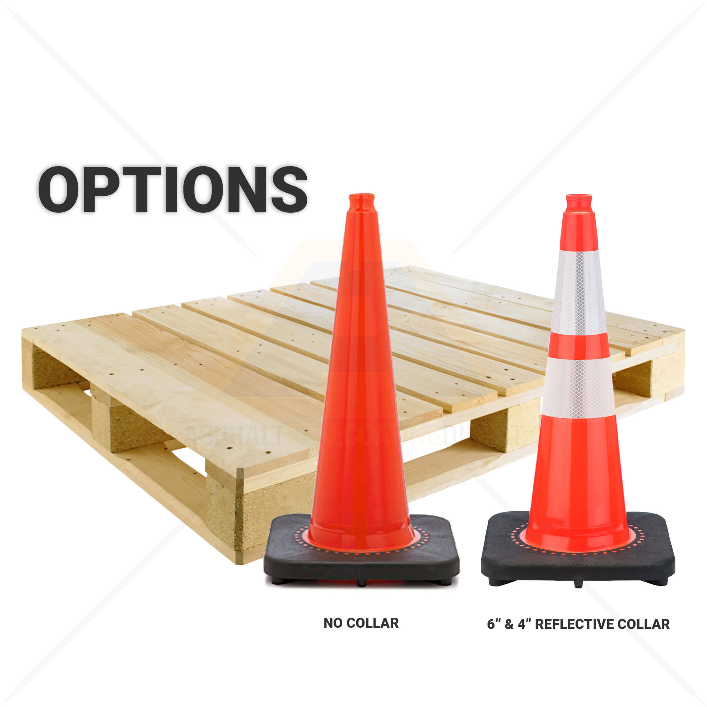 JBC 28 inch Orange 10lb Revolution Slim Body Traffic Cones Full Pallet ...