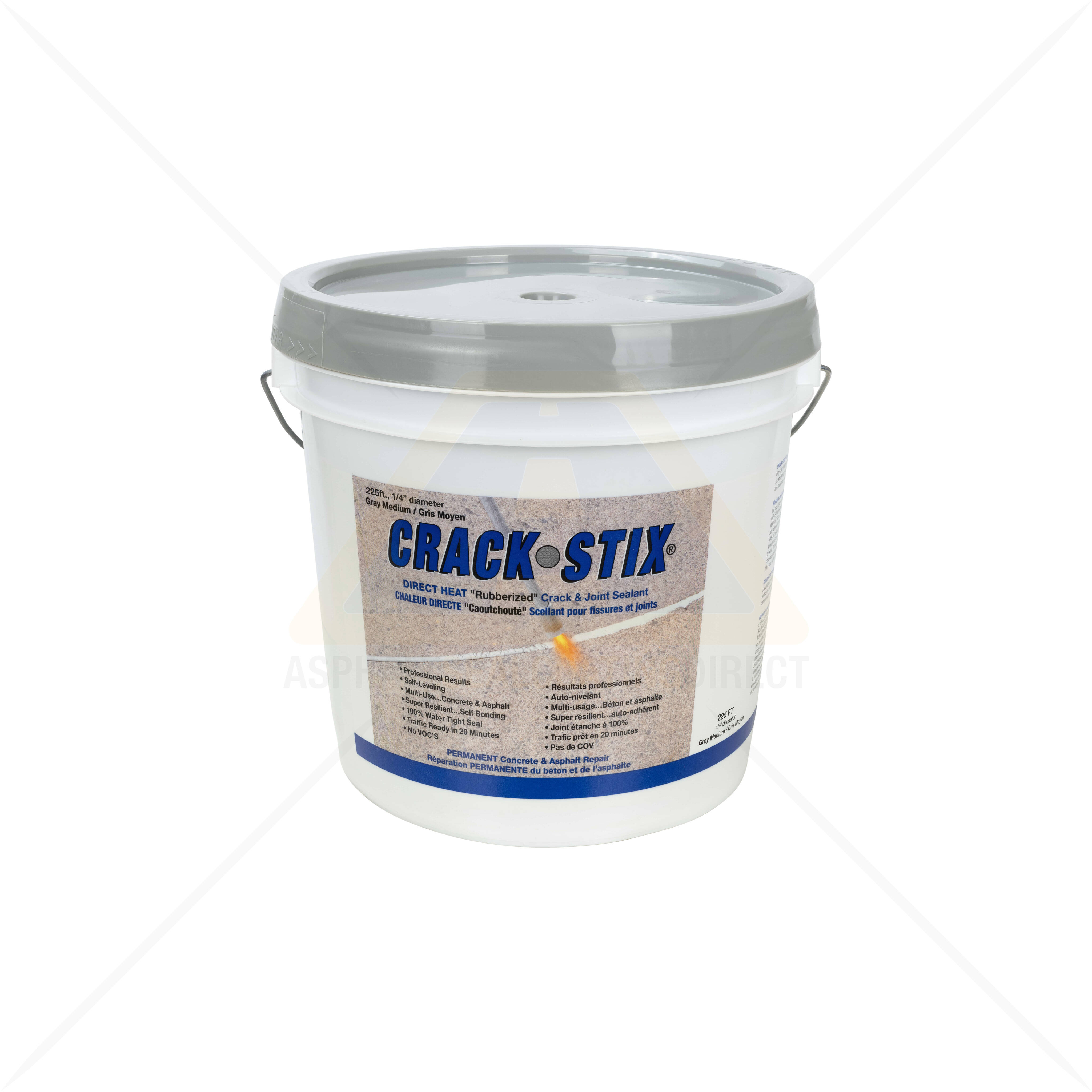 1/4in x 225ft Gray Crack-Stix Bucket: Concrete Crack Repair - 2061 For ...