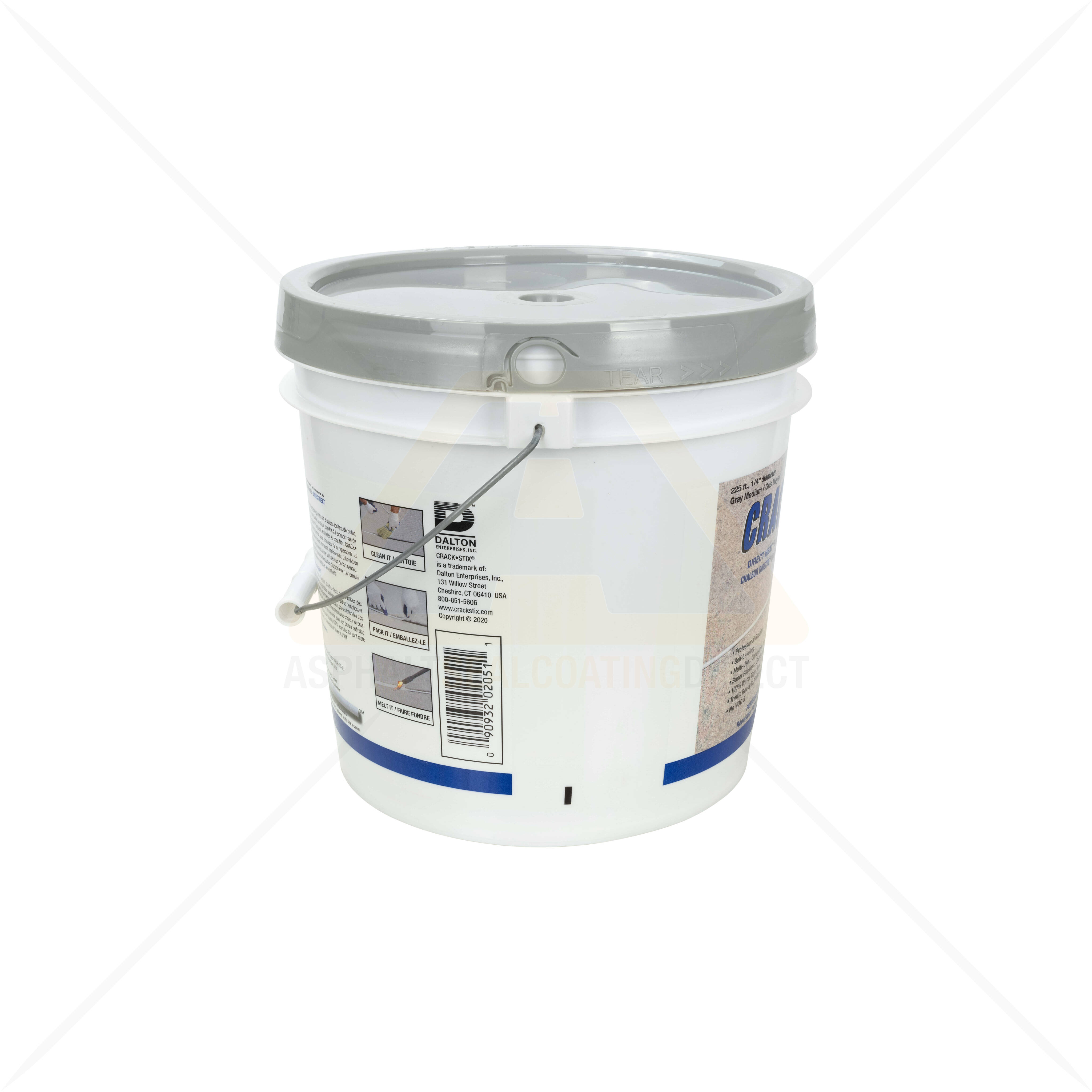 1/4in x 225ft Gray Crack-Stix Bucket: Concrete Crack Repair - 2061 For ...
