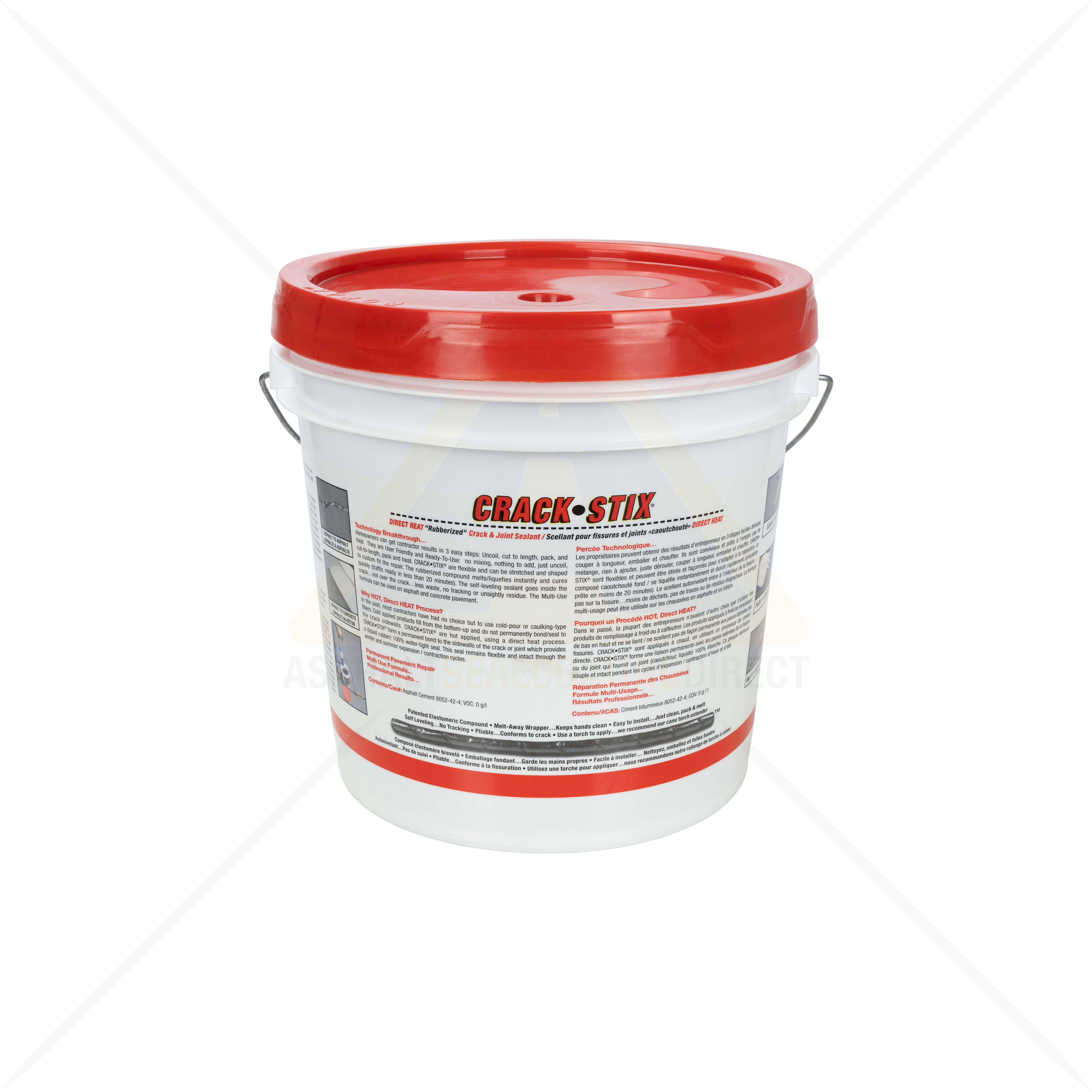 250ft x 1/4in Black Crack Stix Bucket - Easy Asphalt Repair For Small ...