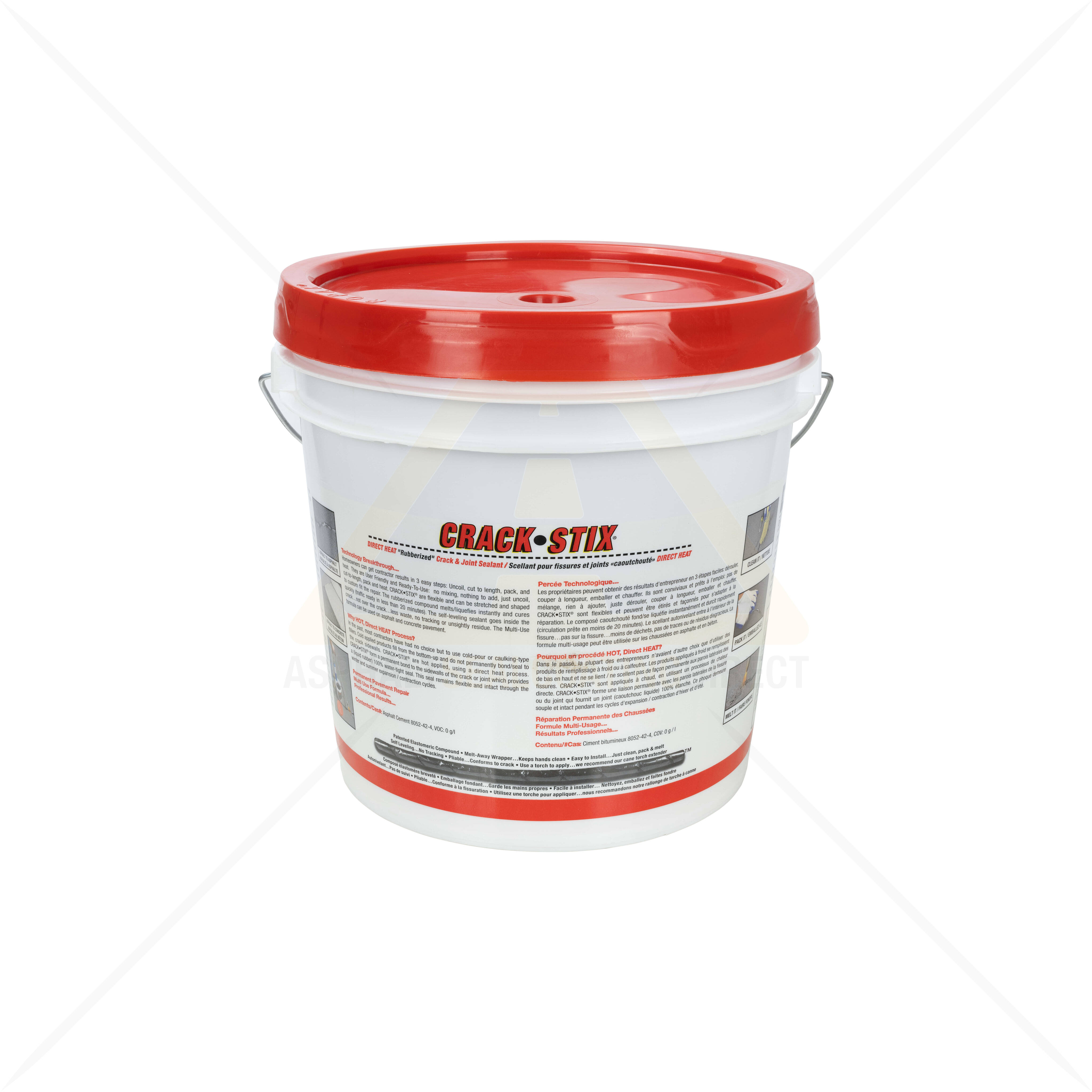 125ft x 1/2in Black Crack Stix Bucket - Easy Asphalt Repair For Medium ...