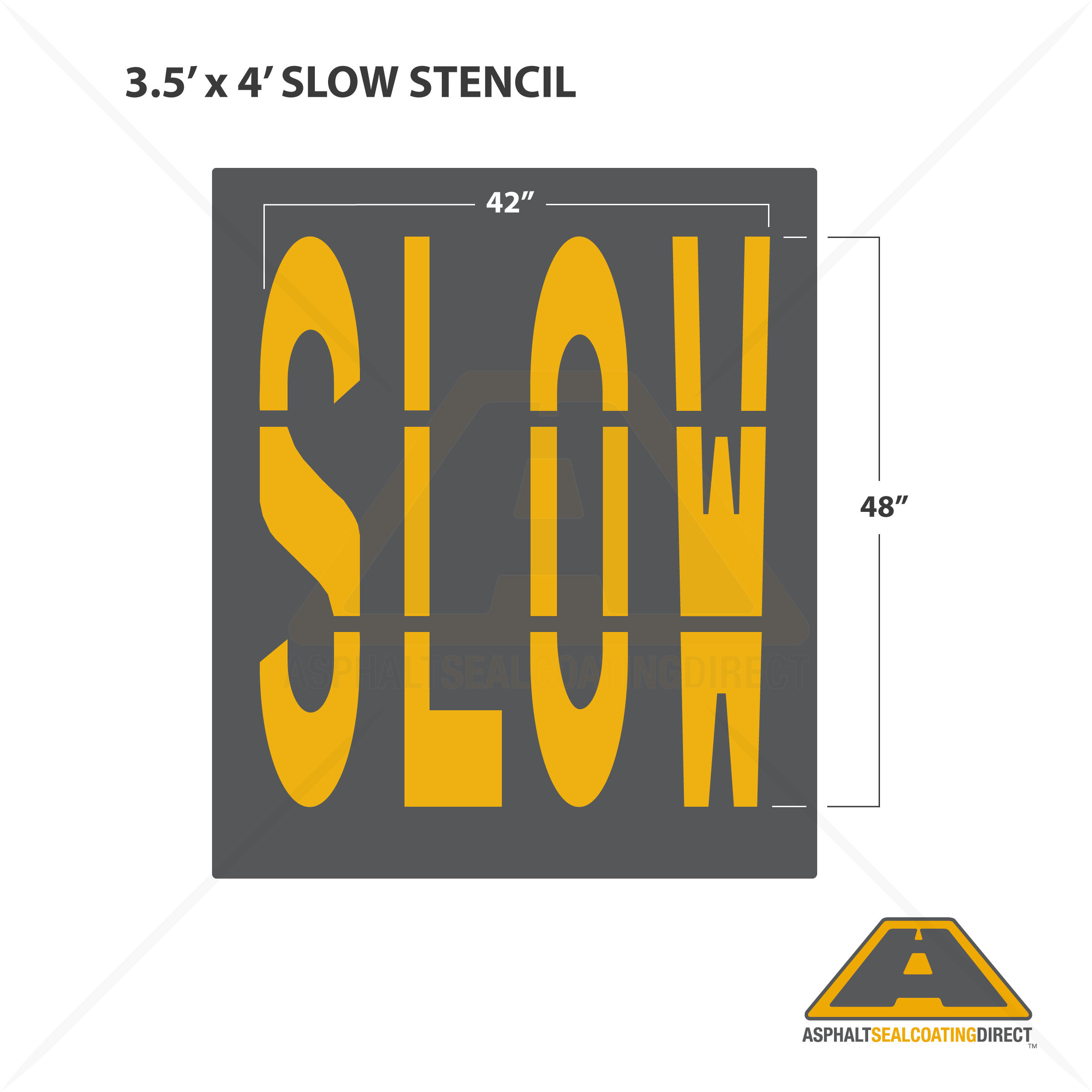 SLOW Parking Lot Paint Stencil 1/8in Poly Lifetime Warranty For Sale ...