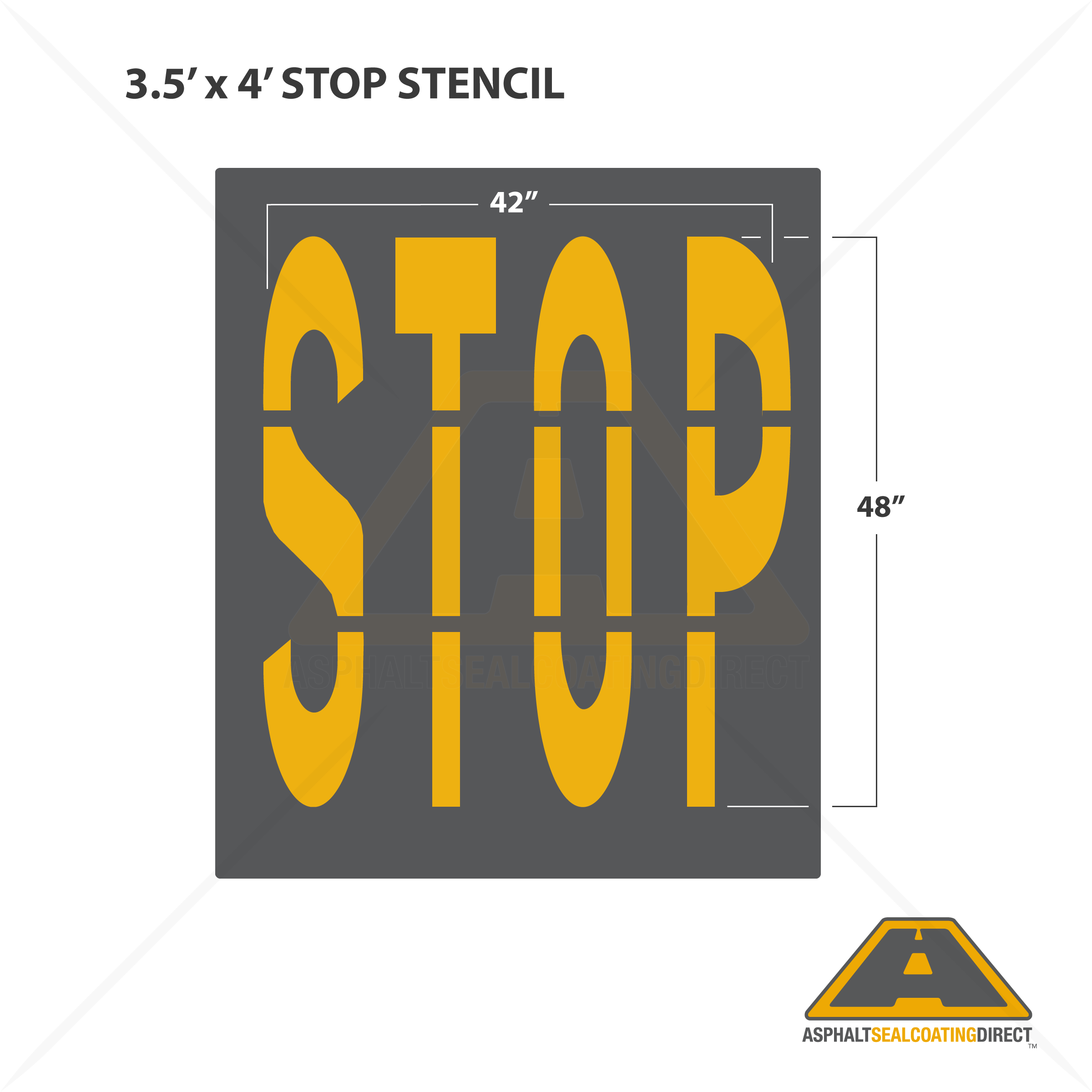 Parking Lot STOP Stencil For Road Marking 1/8in Poly Lifetime Warranty ...